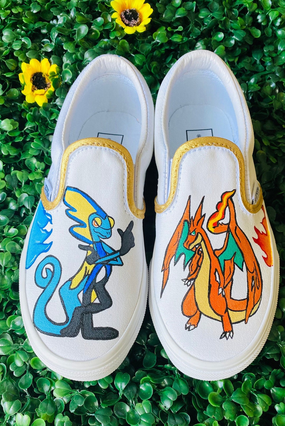 Pokemon Inspired Vans ( Inteleon & Charizard ) - Etsy