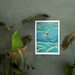 Wild Swimming Print | Downloadable | Ocean Lover - Etsy