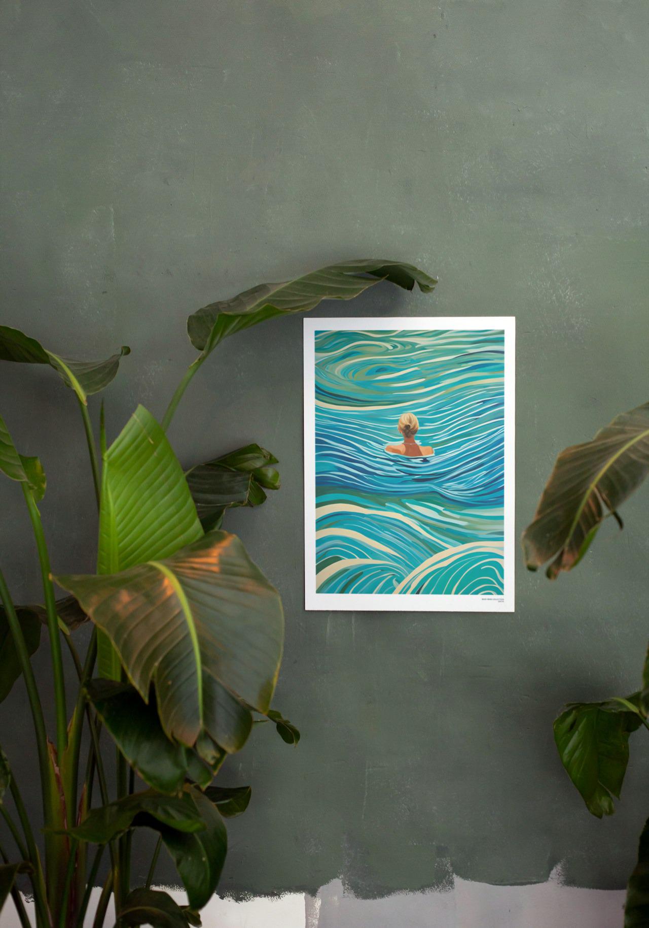 Wild Swimming Print | Downloadable | Ocean Lover - Etsy