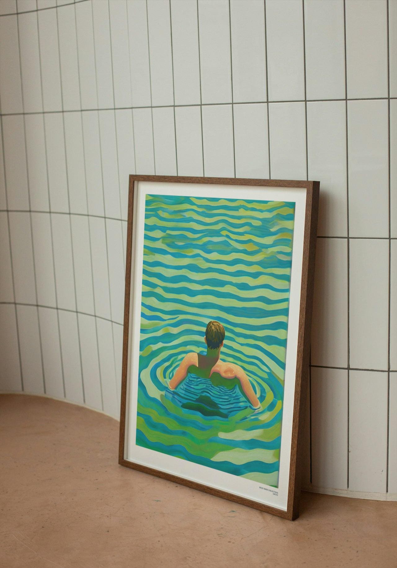 Open Water Swimming Print David Hockney/ Matisse Style Downloadable Art ...