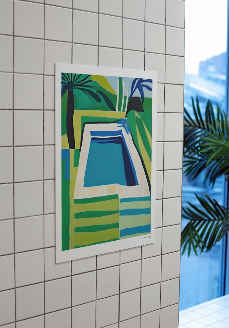 Swimming Pool David Hockney Downloadable Art Print - Etsy