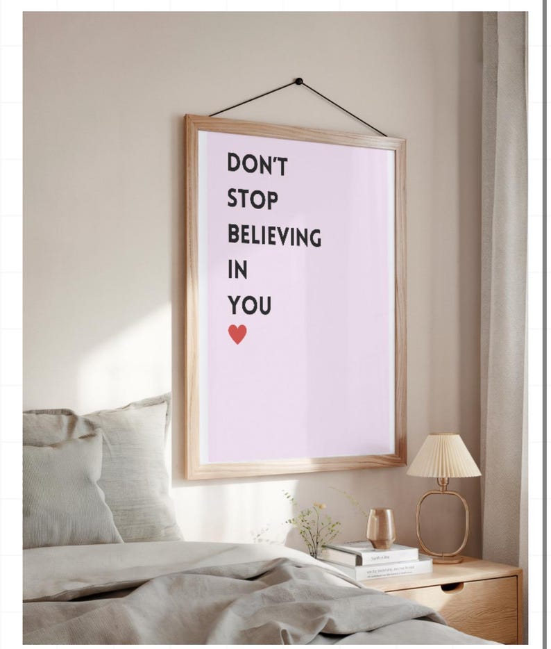 Don’t Stop Believing in You Print Template - Etsy