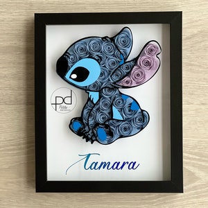 Stitch Paper Flower Shadow Box | Wall Decor | Flower Box ...