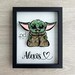 Baby Yoda Paper Flower Shadow Box | Wall Decor | Flower Box ...