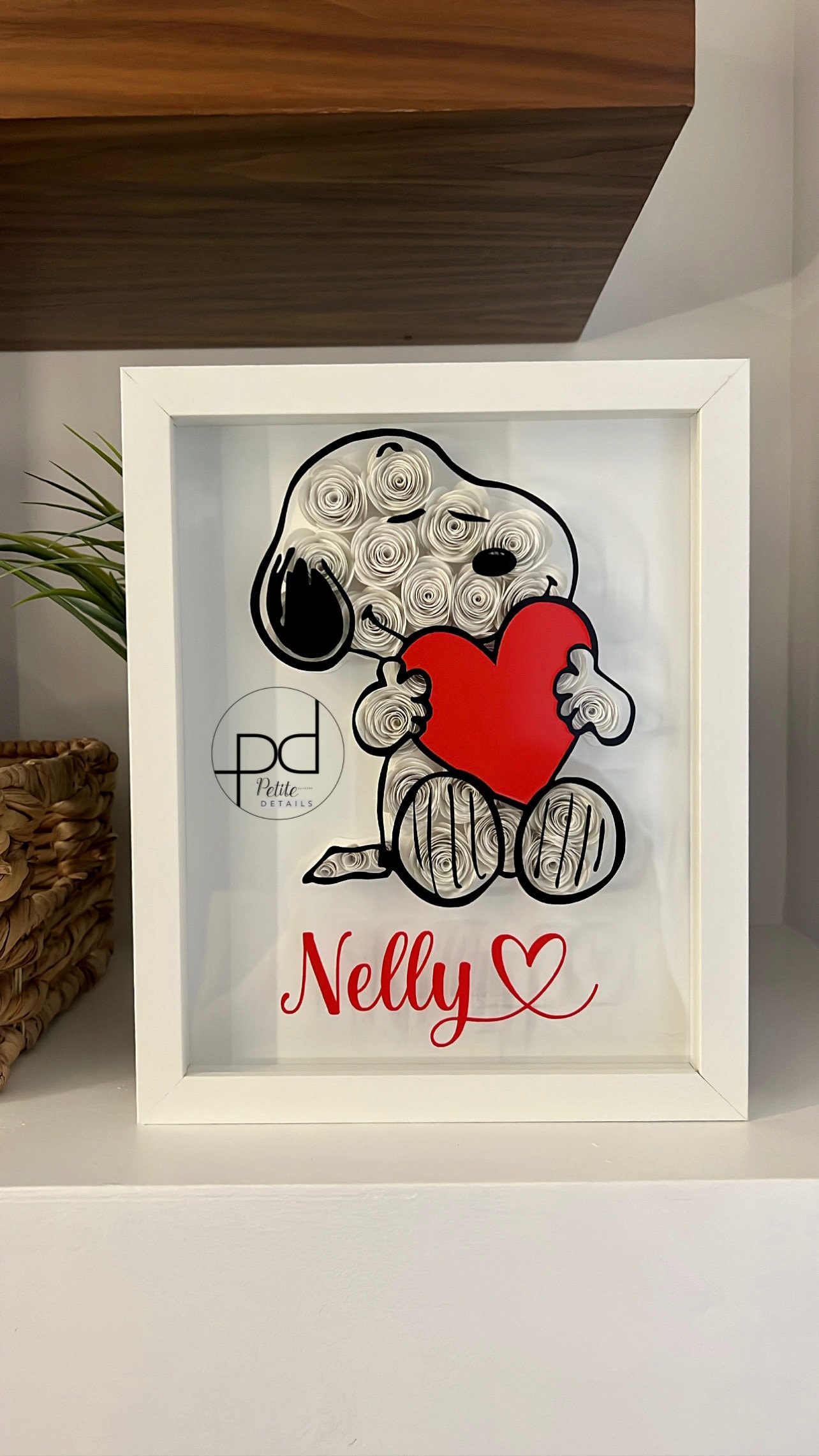 Snoopy Paper Flower Shadow Box Wall Decor Flower Box - Etsy Canada