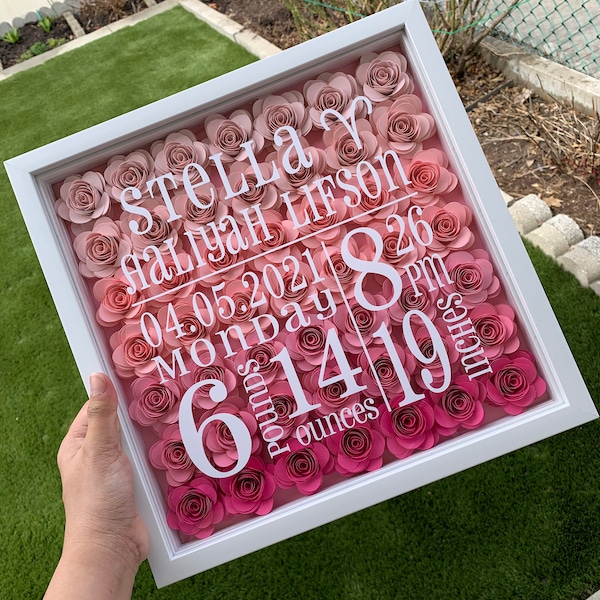 Baby Shadow Box - Etsy