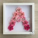 Initial & Name Flower Box Paper Flower Shadow Box - Etsy