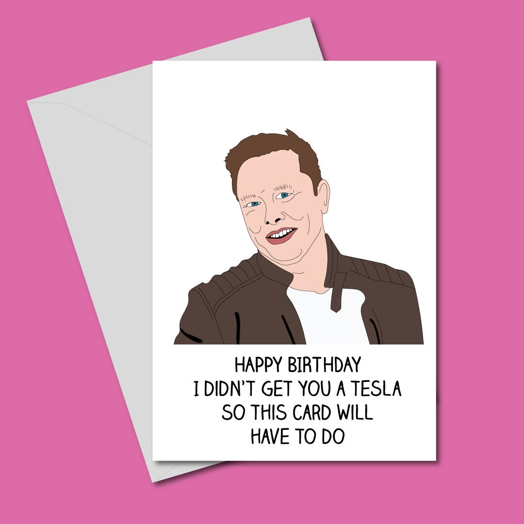 Elon Musk Birthday Card - Etsy