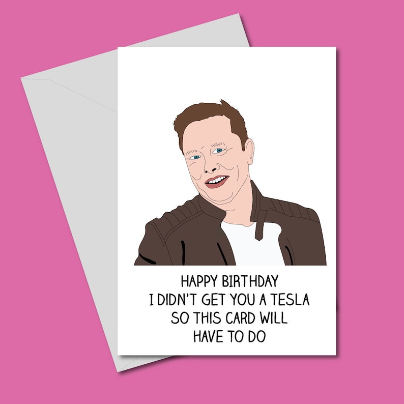 Elon Musk Birthday Card - Etsy