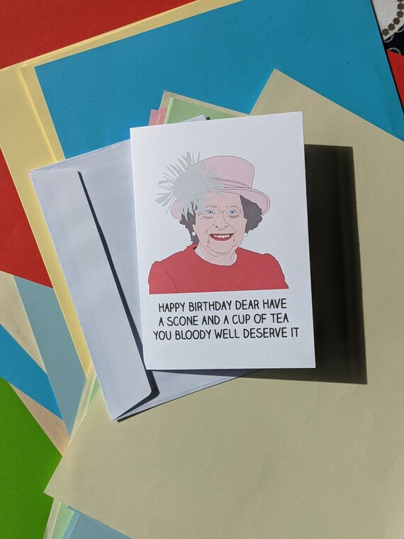 Queen Elizabeth II Birthday Card | Etsy