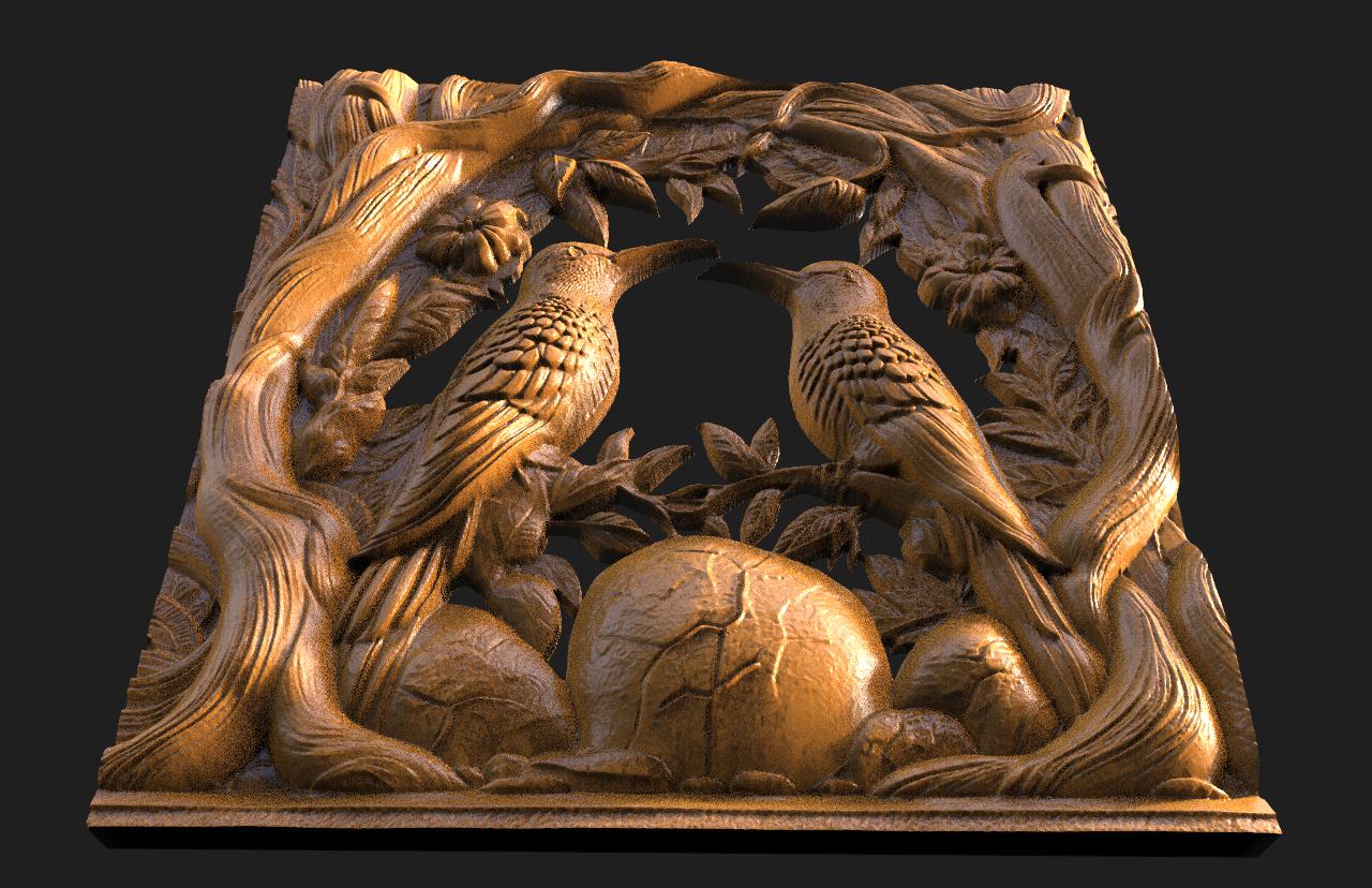 Hummingbirds 3D Model, STL File for CNC Router and 3D Printing - Etsy