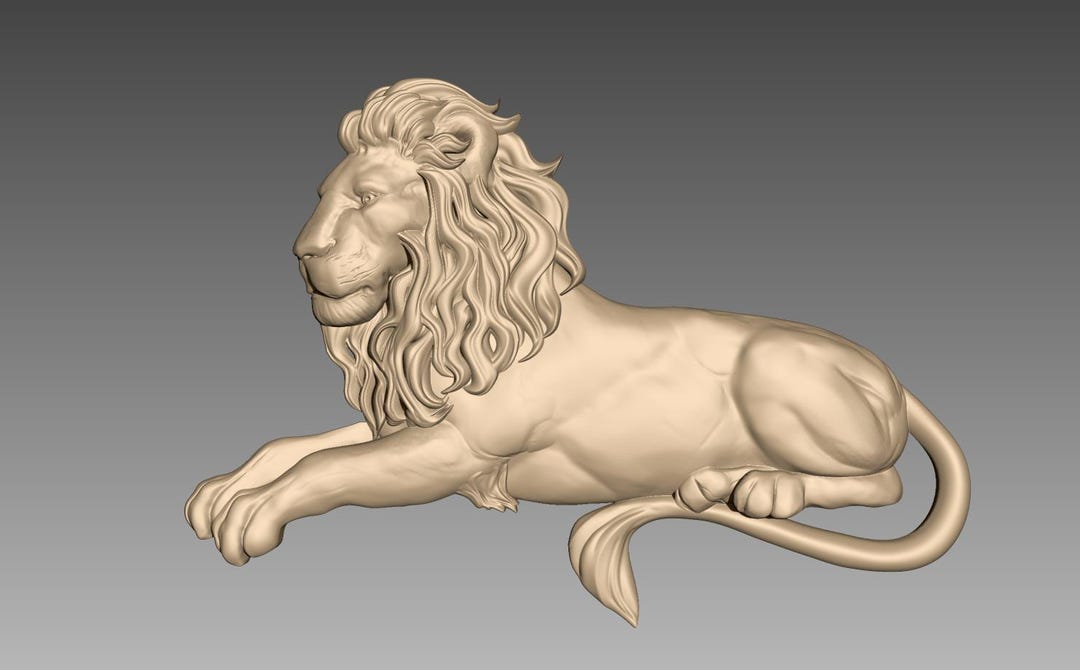 Lion 3D Model, STL File for CNC Router 3D Printer - Etsy