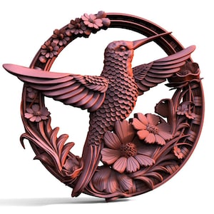 Hummingbird Stl File Cnc - Etsy