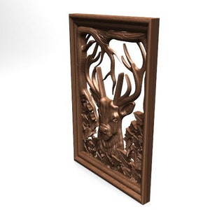 Digital File Deer CNC Art 3d Model Stl - Etsy