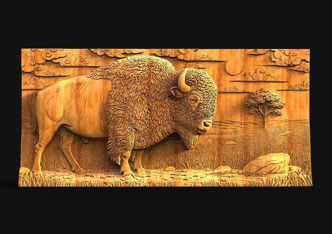 Bison 3D Model, STL File for CNC and 3D Printing - Etsy