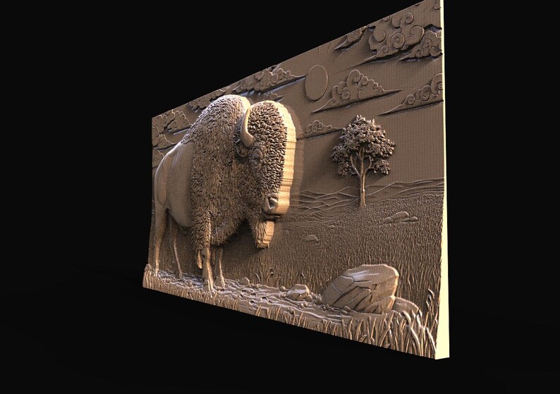 Bison 3D Model, STL File for CNC and 3D Printing - Etsy