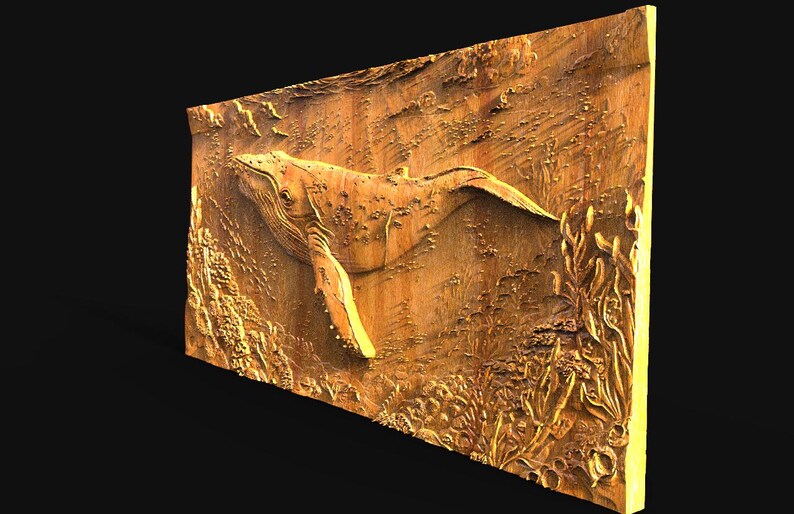 Whale CNC 3D Model, STL File for CNC and 3D Printing - Etsy