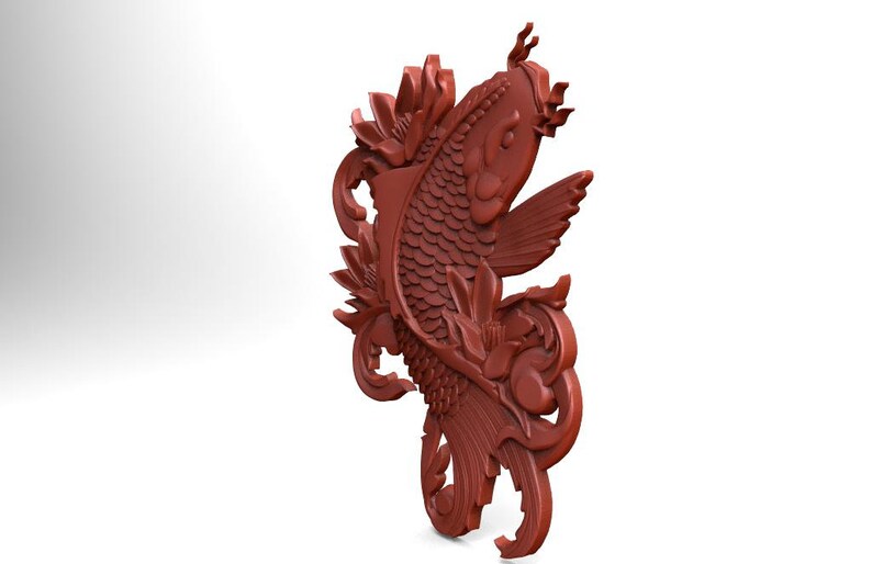 Digital File Koi Fish Cnc Rd Model Stl - Etsy