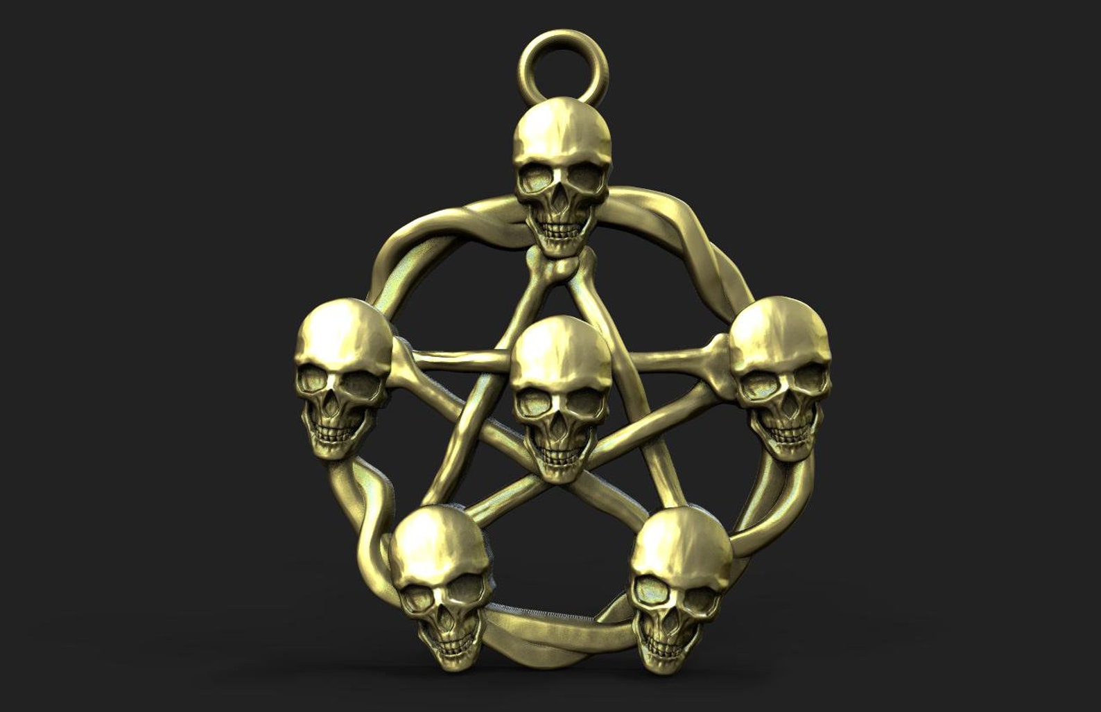Digital File Skull Pentagram Pendant Jewelry 3d Model Stl - Etsy