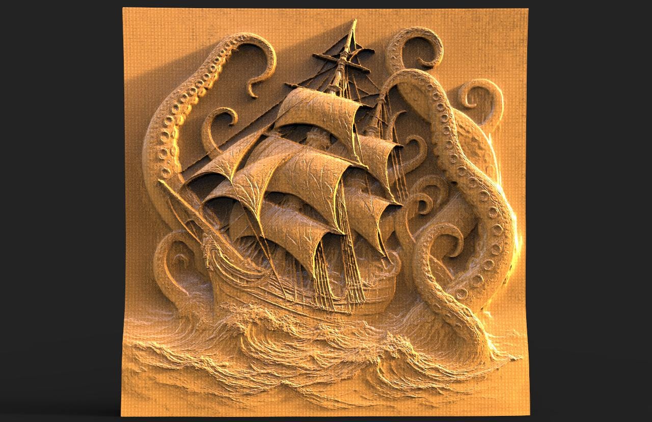 Old Ship 3d Model, STL File for CNC Router 3D Printer - Etsy
