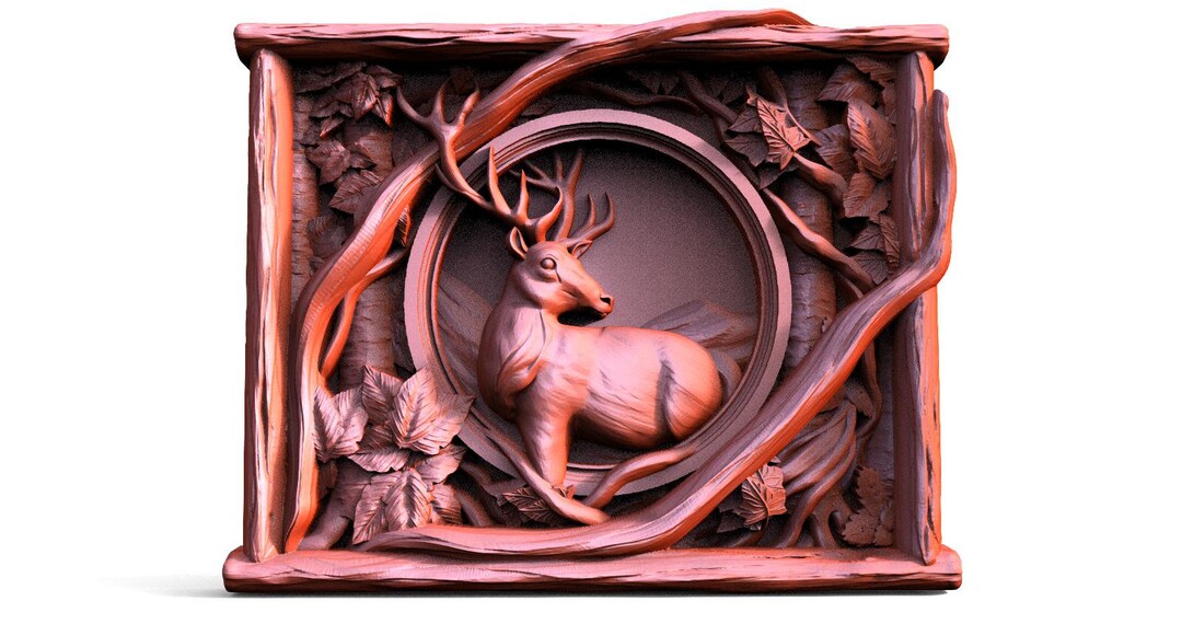 Digital File Deer CNC 3d Model Stl - Etsy