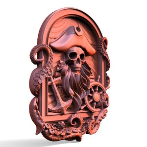 Pirate Skull CNC 3d Model Stl - Etsy