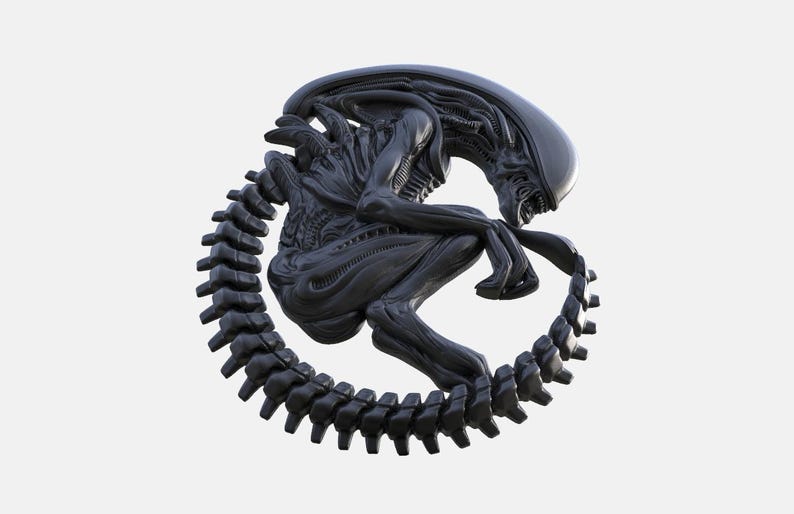 Alien Xenomorph 3D Model, STL File for CNC and 3D Printing - Etsy