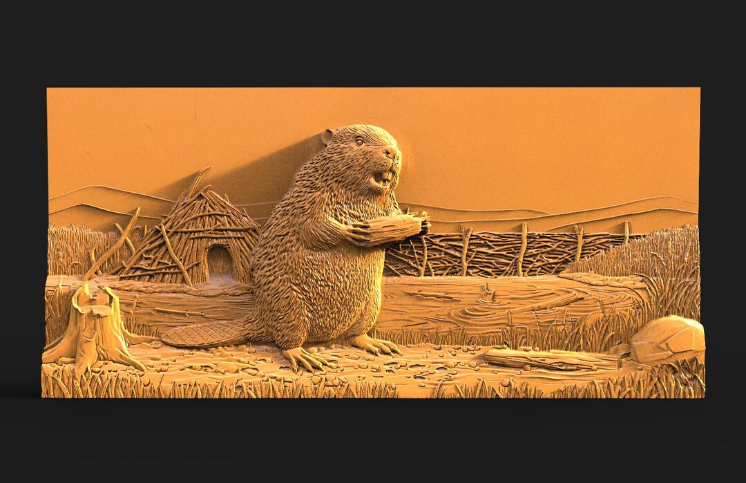 Beaver 3D Model, STL File for CNC and 3D Printing - Etsy