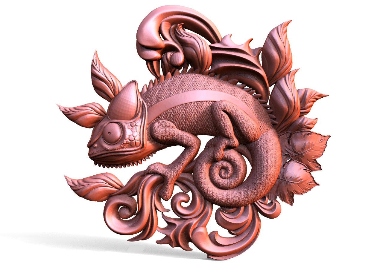Digital File Chameleon CNC 3d Model Stl - Etsy
