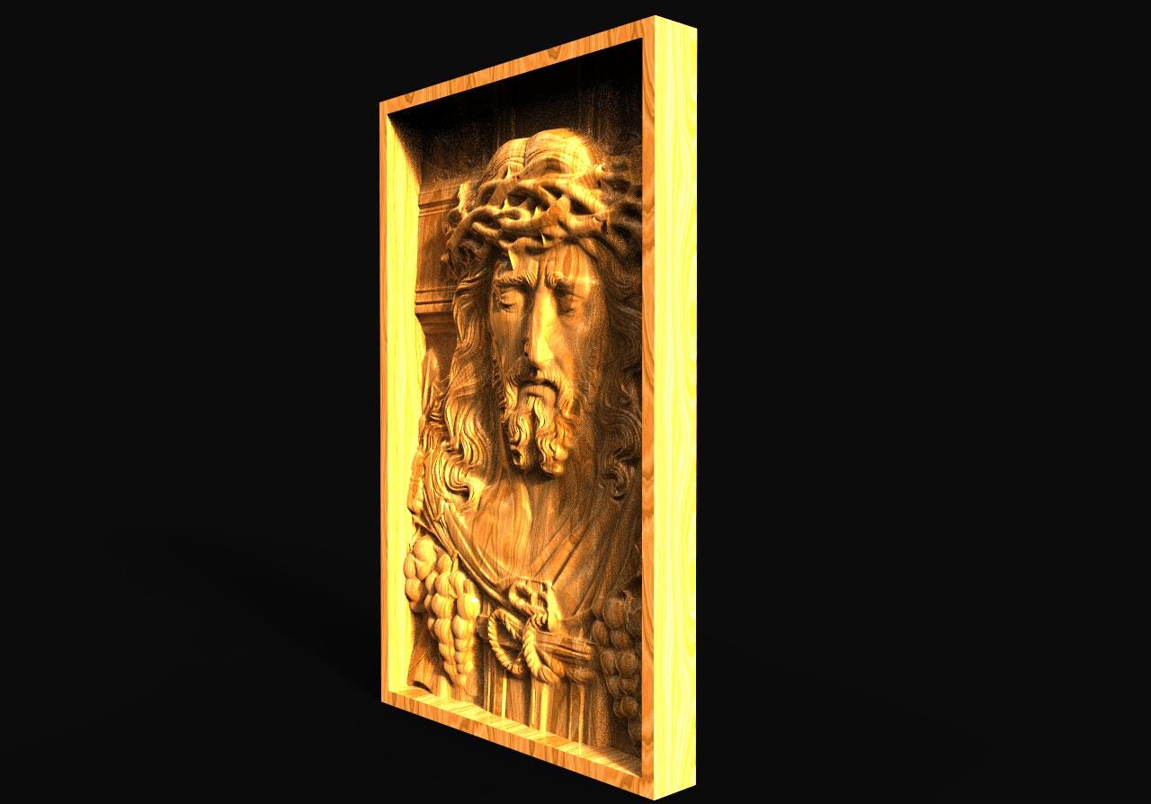 Jesus Christ CNC 3d Model, - Etsy