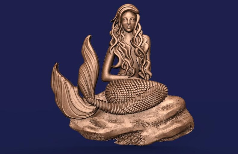 Digital File Mermaid CNC 3d Model Stl - Etsy UK