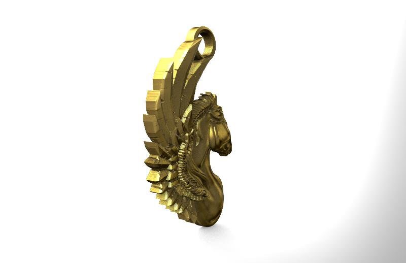 Digital File Pegasus Jewelry 3d Model STL - Etsy