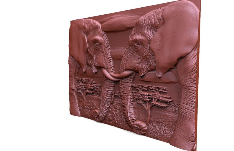 Digital File Elephants CNC 3d Model Stl - Etsy