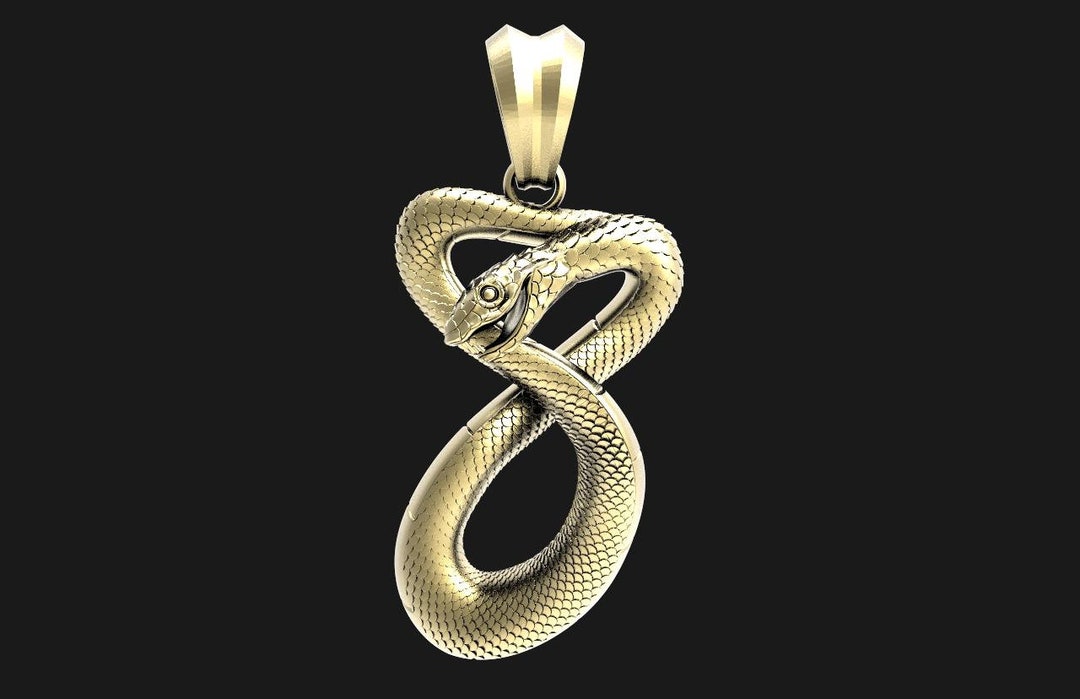 Digital File Snake Pendant 3d Jewelry Model Stl - Etsy
