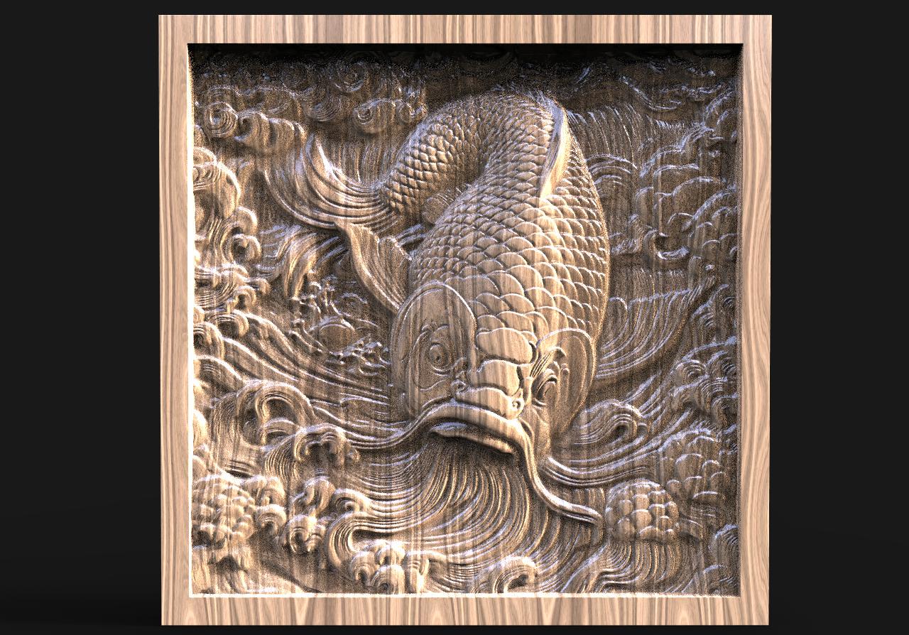 Digital File Koi Fish CNC 3d Model STL - Etsy