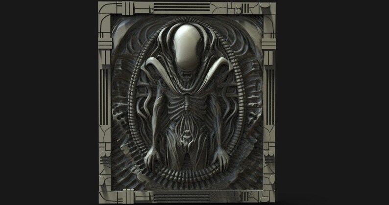 Digital File Alien CNC 3d Model Stl - Etsy