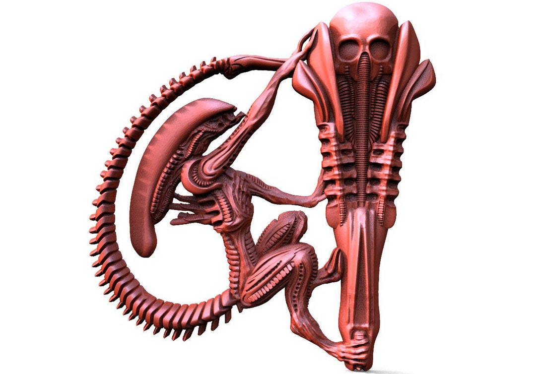 Digital File Alien CNC 3d Model Stl - Etsy