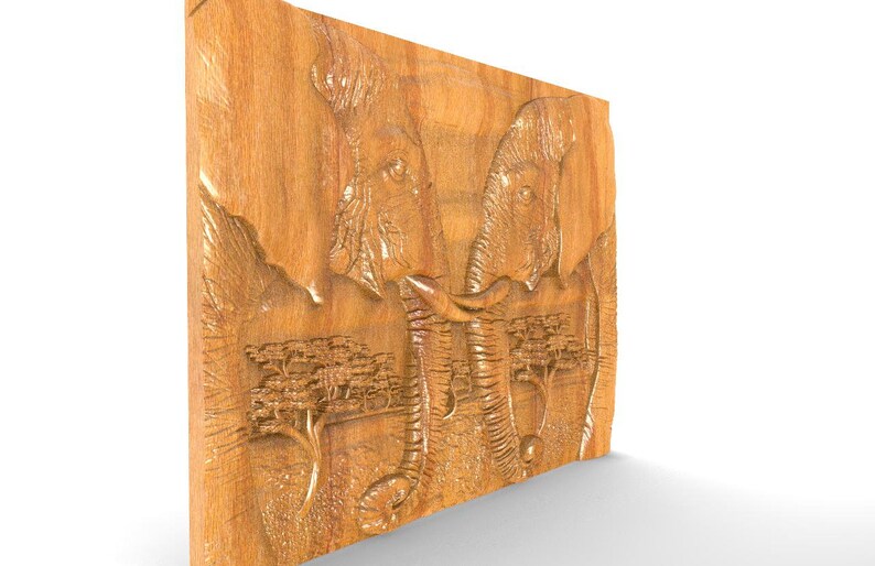 Digital File Elephants CNC 3d Model Stl - Etsy