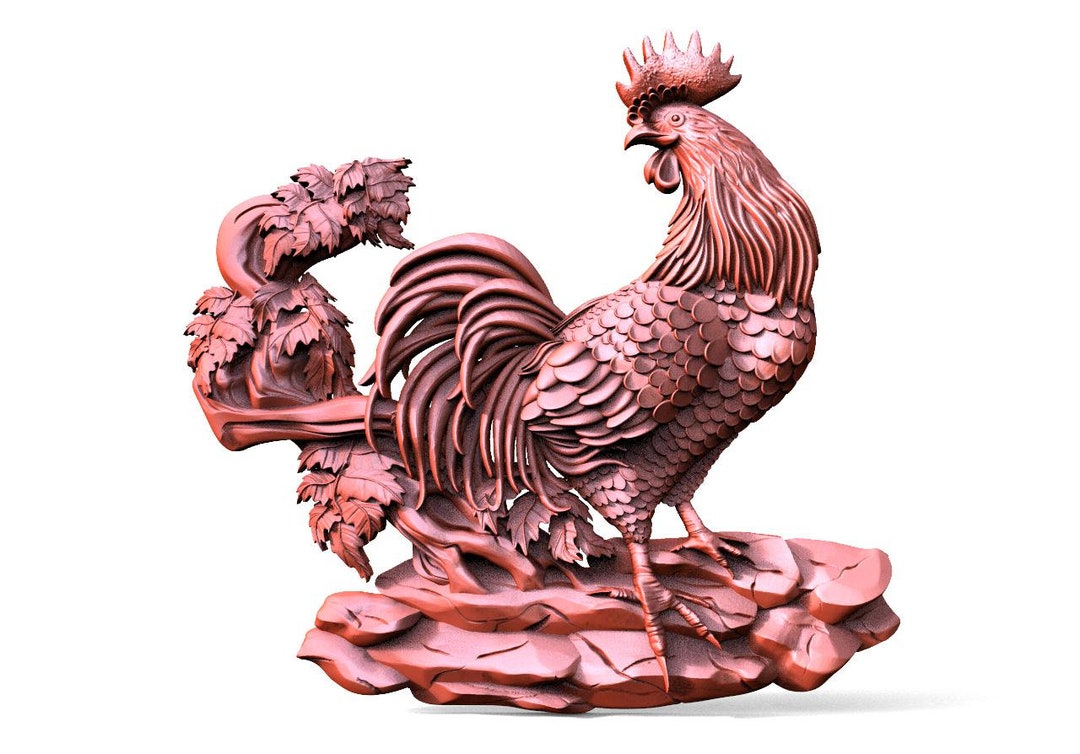Digital File Rooster CNC 3d Model Stl - Etsy