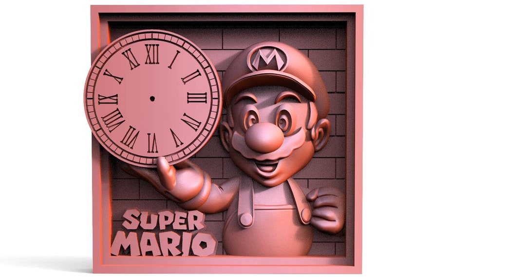 Digital File Supe Mario Wall Clock CNC, 3d Model Stl - Etsy
