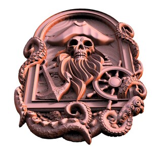 Pirate Skull CNC 3d Model Stl - Etsy