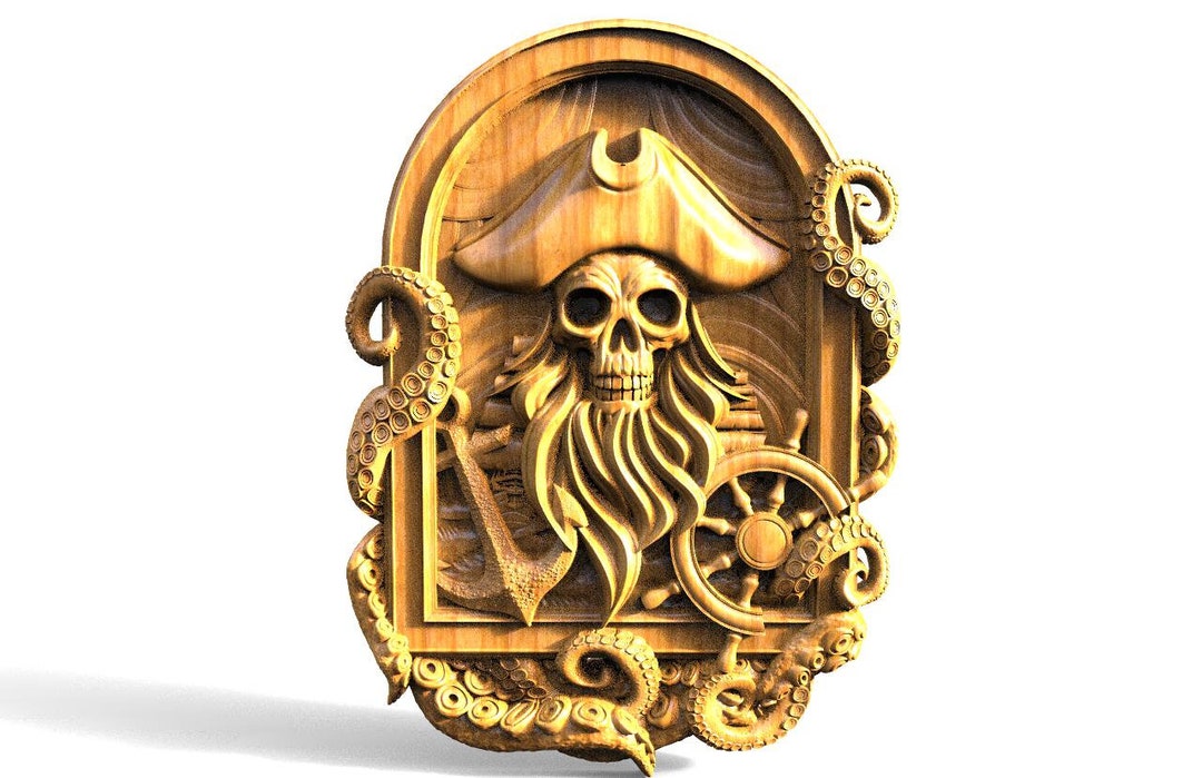 Pirate Skull CNC 3d Model Stl - Etsy