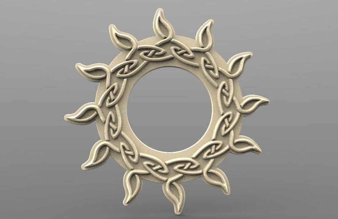Digital file Celtic sun cnc 3d model stl | Etsy