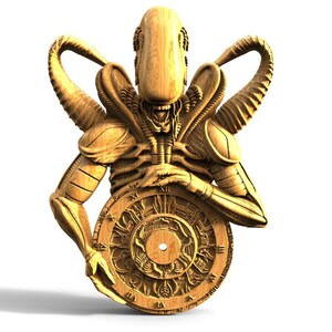 Digital File Alien Xenomorph Wall Clock CNC STL - Etsy