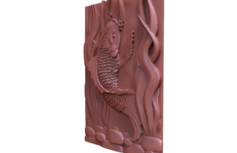 Digital File Koi Fish CNC 3D Model Stl | Etsy