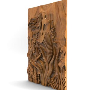Digital File Mermaid CNC 3d Model STL - Etsy