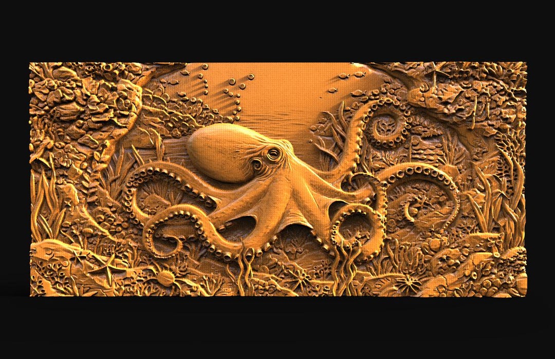 Octopus 3d Model, STL File for CNC and 3d Printing - Etsy