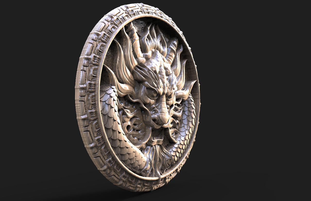 Chinese Dragon 3D Model, CNC Router STL, 3D Printing - Etsy