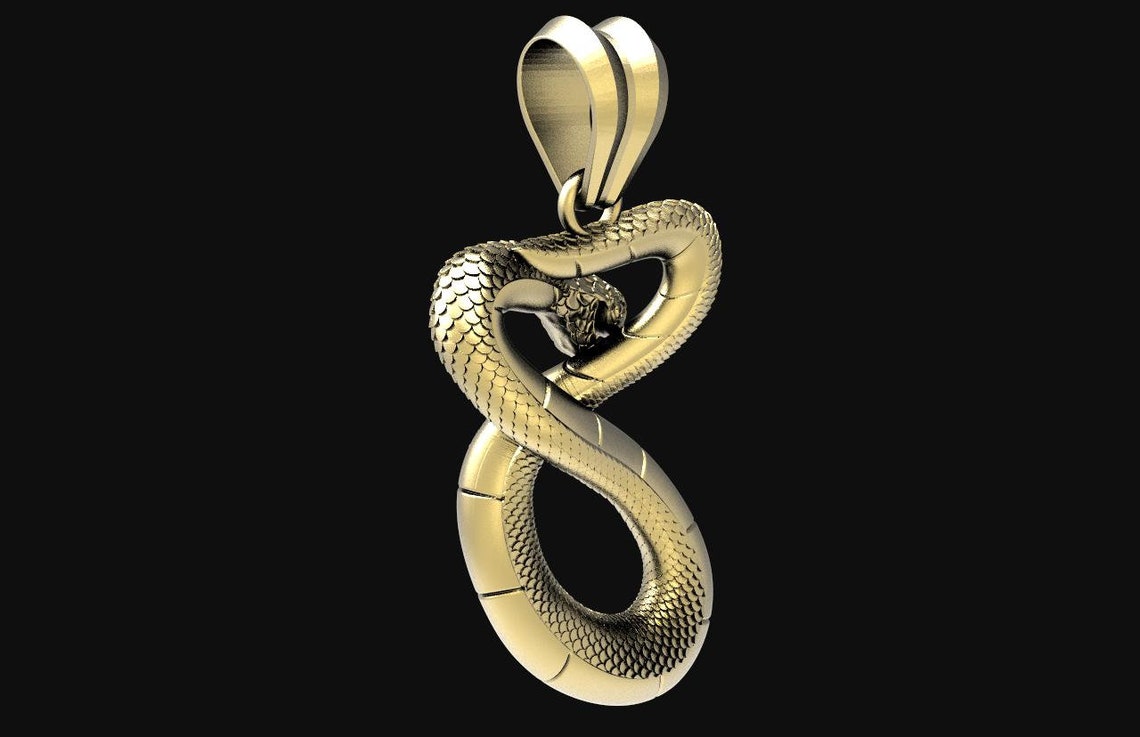 Digital File Snake Pendant 3d Jewelry Model Stl - Etsy
