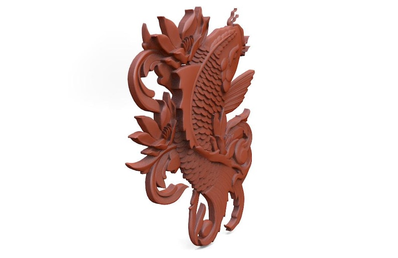 Digital File Koi Fish Cnc Rd Model Stl - Etsy